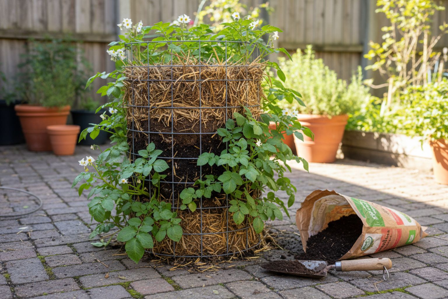 How To Build A Potato Tower For A Tiny Garden (Honest Yield Expectations)